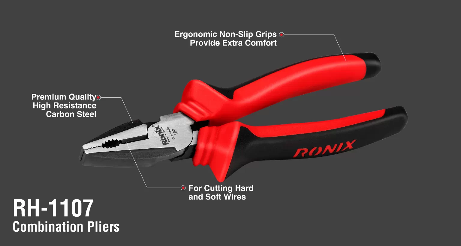 انبردست صنعتی رونیکس سایز 7 - RH-1107