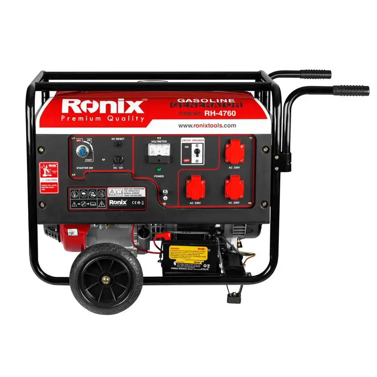 مشخصات ژنراتور بنزینی 6000 وات - RH-4760 | Ronix Iran