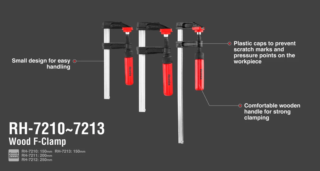 پیچ دستی فانتزی 25 سانتی‌متری با فک 50 میلی‌متری - RH-7212