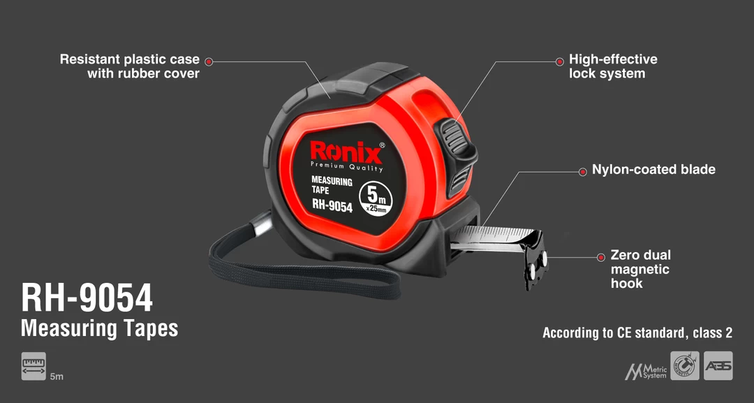 متر روکش دار 5 متری چاپ یک طرفه - RH-9054