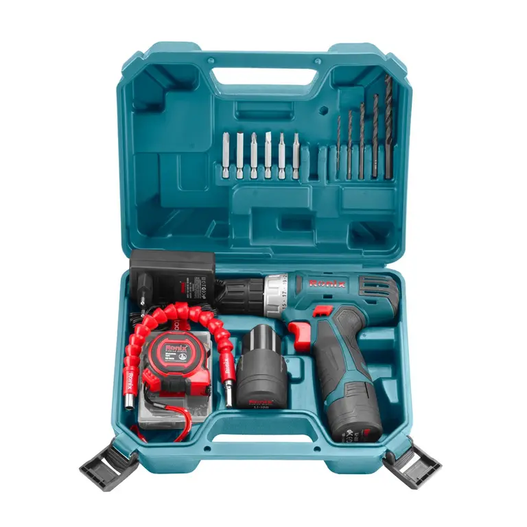 ست ترکیبی دریل شارژی 12 ولت دو باتری-RS-8012